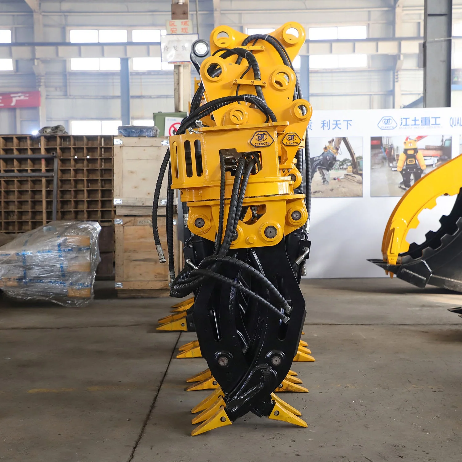 Rock Rotating Stone Log Hydraulic Grab Grabber Excavator