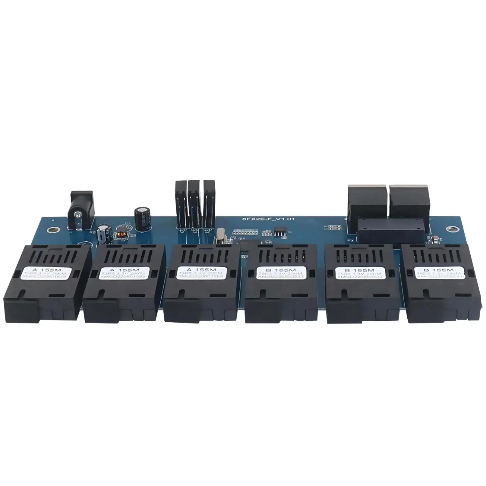 8 Port 100Mbps Fiber Optic Switch Module SC Fiber Optic Converter ...
