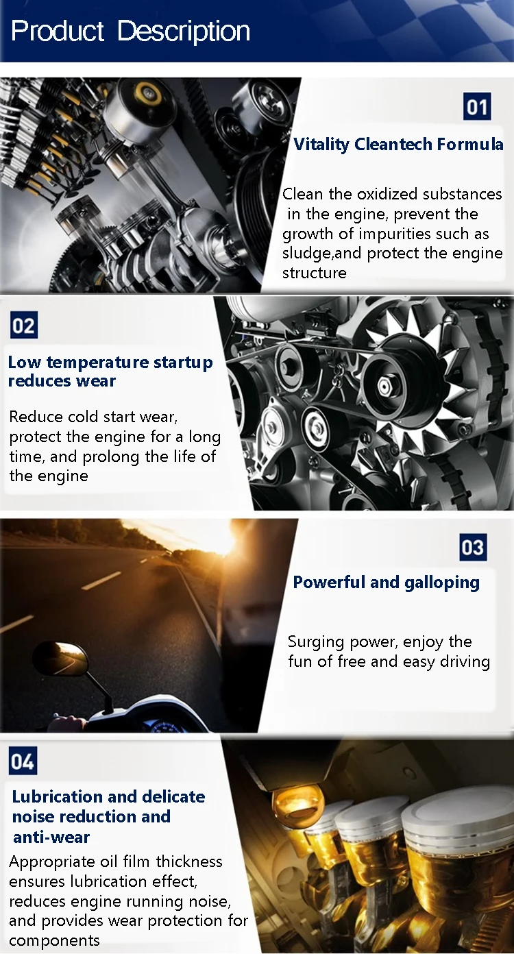 1L 20w50 Four Stroke Motor Engine Oil HI-PERF 4T 500 Motorcycle Oil