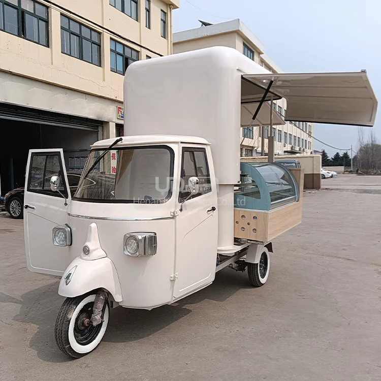 Custom Electric Tricycle Food Cart - Vespa Ape Ice Cream Truck for ...