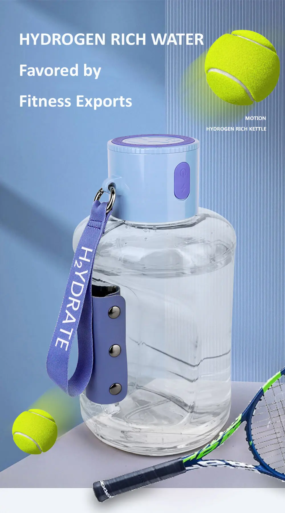 Portable Hydrogen Rich Water Generator Hydrogen Water Bottle 1500ml ...