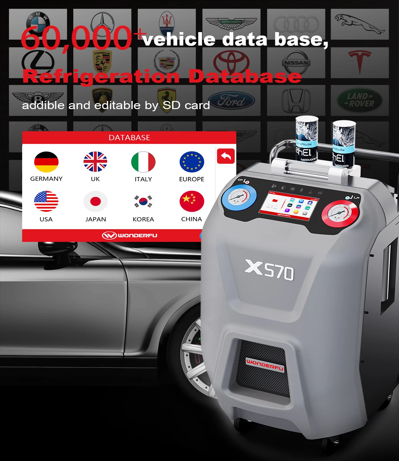 X570 AC R134a Recovery & Filling Machine - Precision & Efficiency