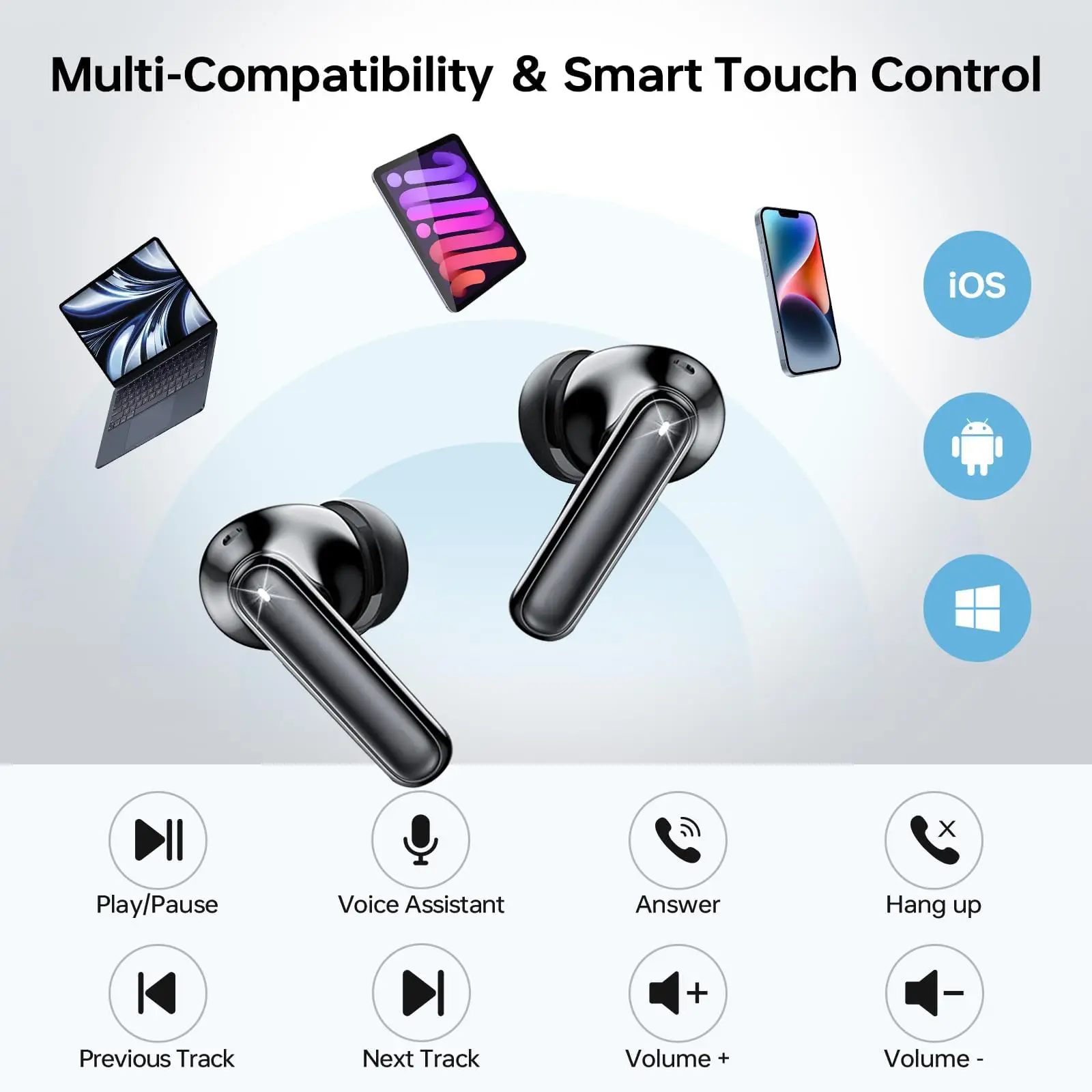 Online Shop Sales Y40 Tws Earplugs Enc Noise Cancelling Reduction True ...