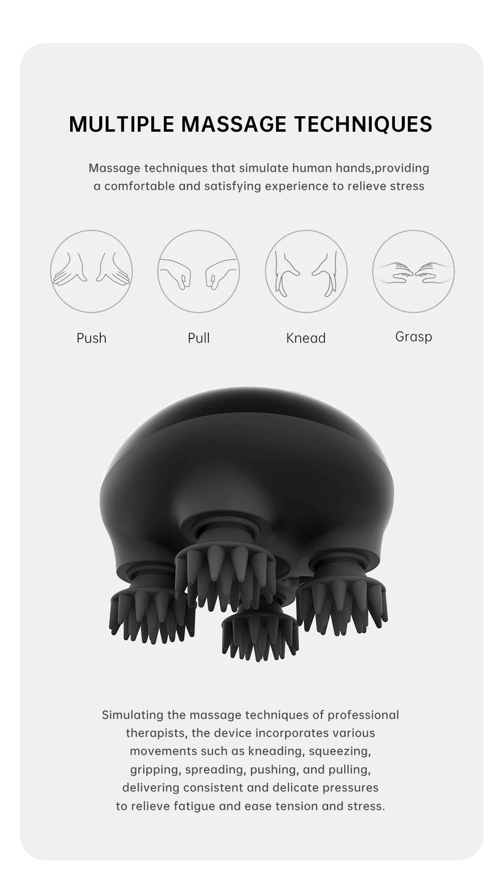 Unbeatable Value: High-tech Head Massager With Red Light,Ems,Human-like ...