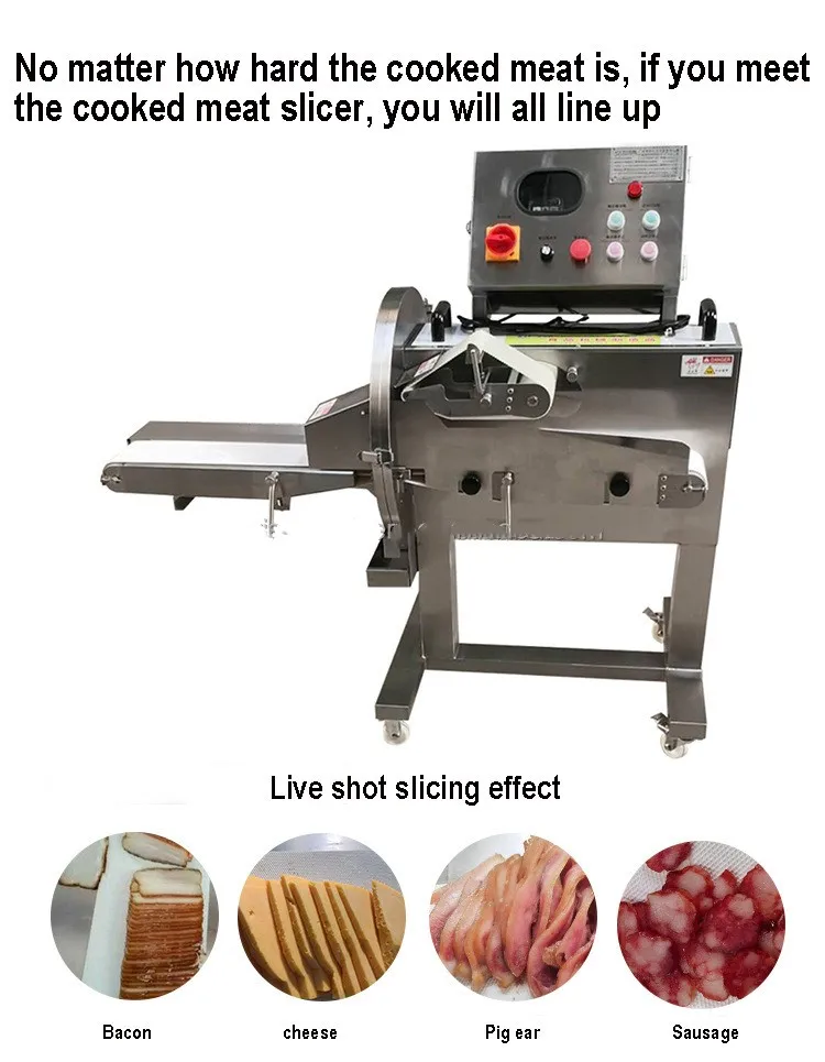 Multifunctional Bacon Pork Beef Mutton Slicer Cooked Meat Flat Slicer ...
