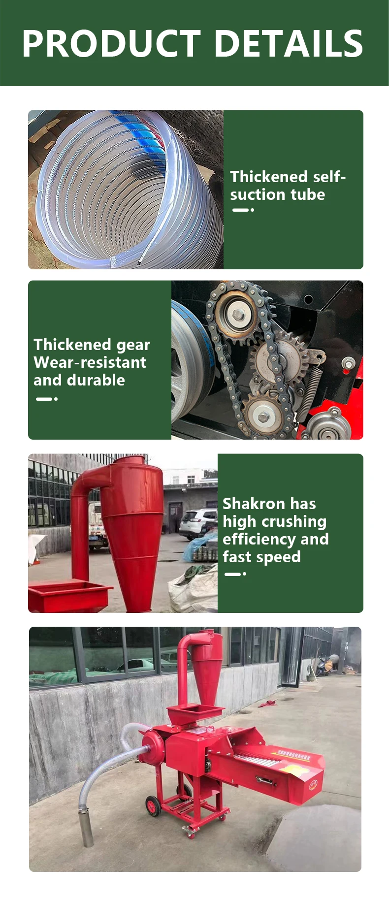 Farm Electric Animal Feed Silage Grass Chaff Cutter Crusher Hay Grinder ...