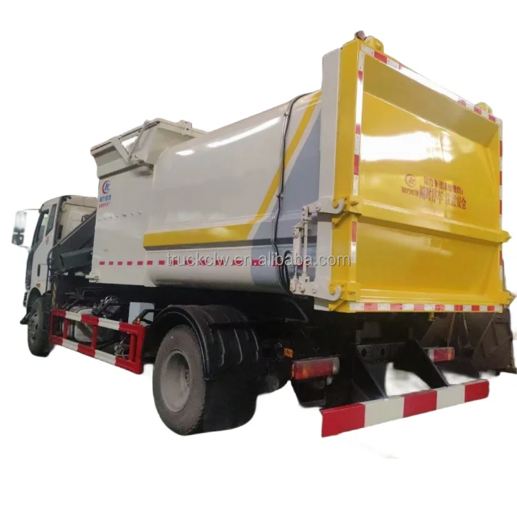 Faw Compression Hook Lifting Garbage Vehicle 200l 15m3 Marketing Motor ...