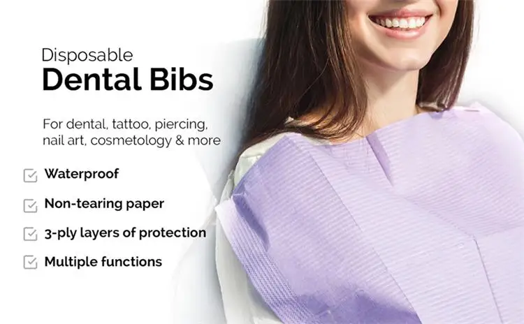 Medical Grade Dental Bibs Disposable Water Resistant Dentist Napkin For ...