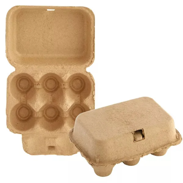 Biodegradable Egg Cartons 6 Pack Custom Egg Storage Packaging Tray ...