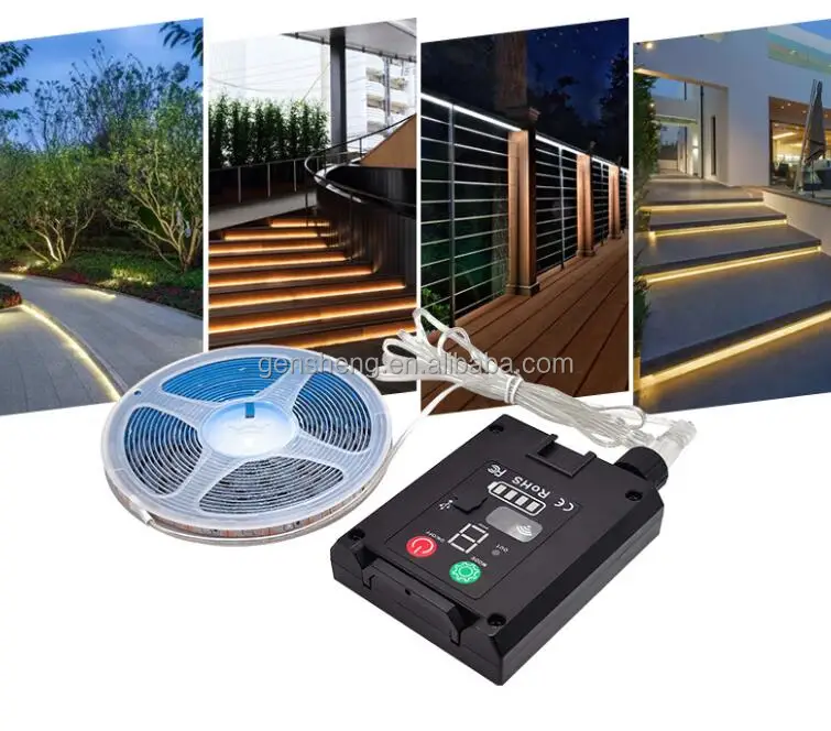Outdoor Solar Strip Light with Remote - 50000 Hours Lifespan