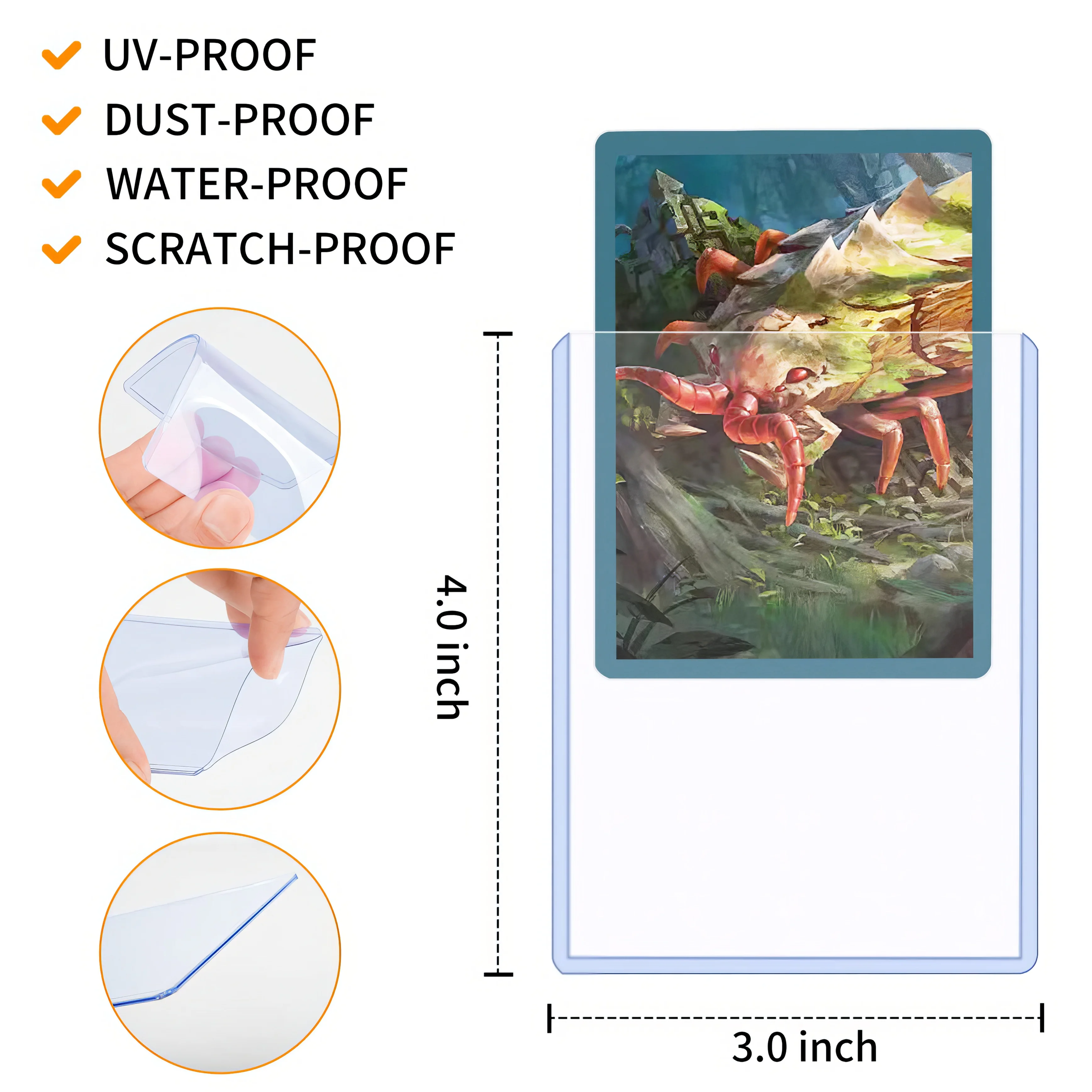 PVC Toploader Sleeves for Trading Cards – 35pt Protection, OEM