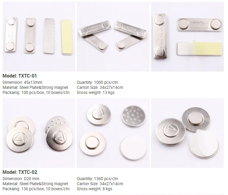 China Magnet Supplier Custom Reusable Nickel-coating Magnetic Id Badge ...