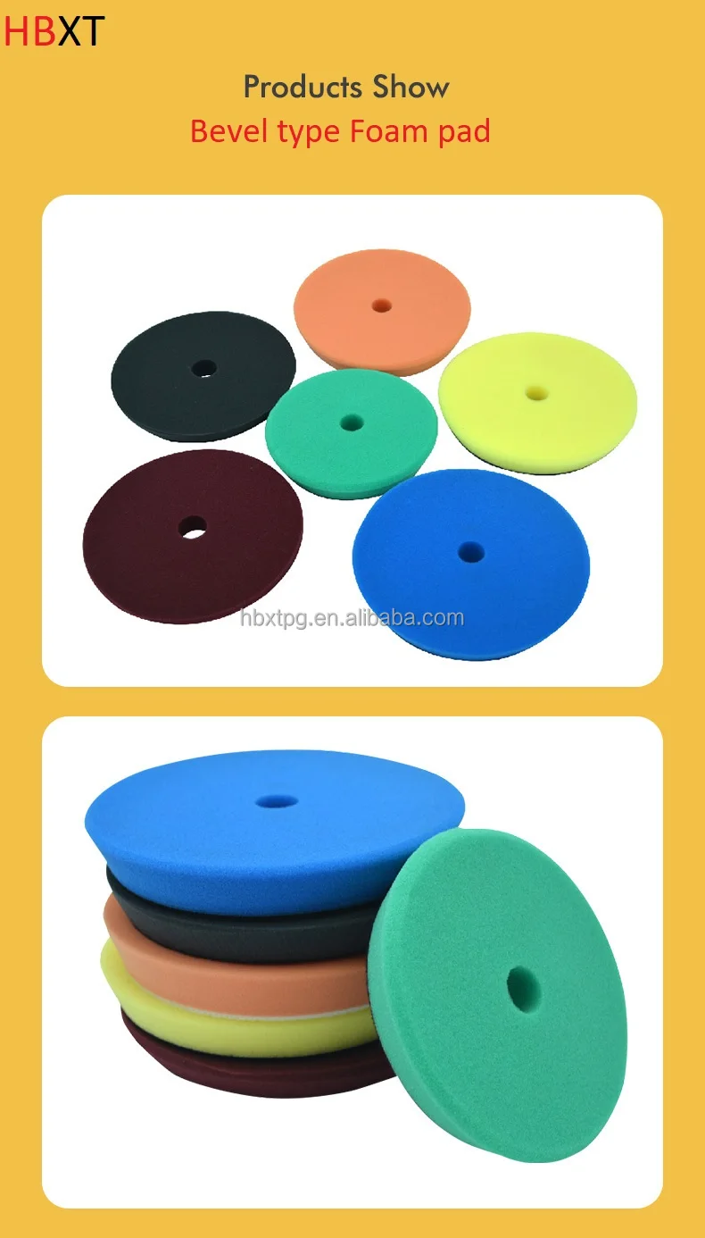 Auto Mobile Detailing Hard Sponge Buffing Pad Bevel Type Maroon Color ...