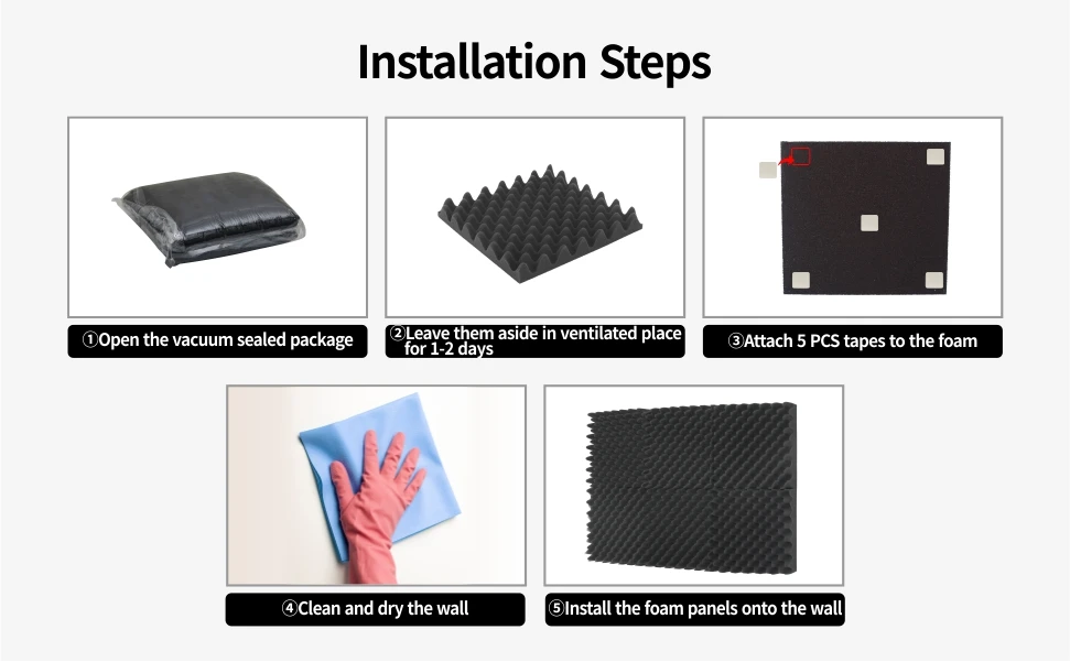 Manufacturer Custom Acoustic Foam Black Egg Crate Panel Sound Absorbent ...