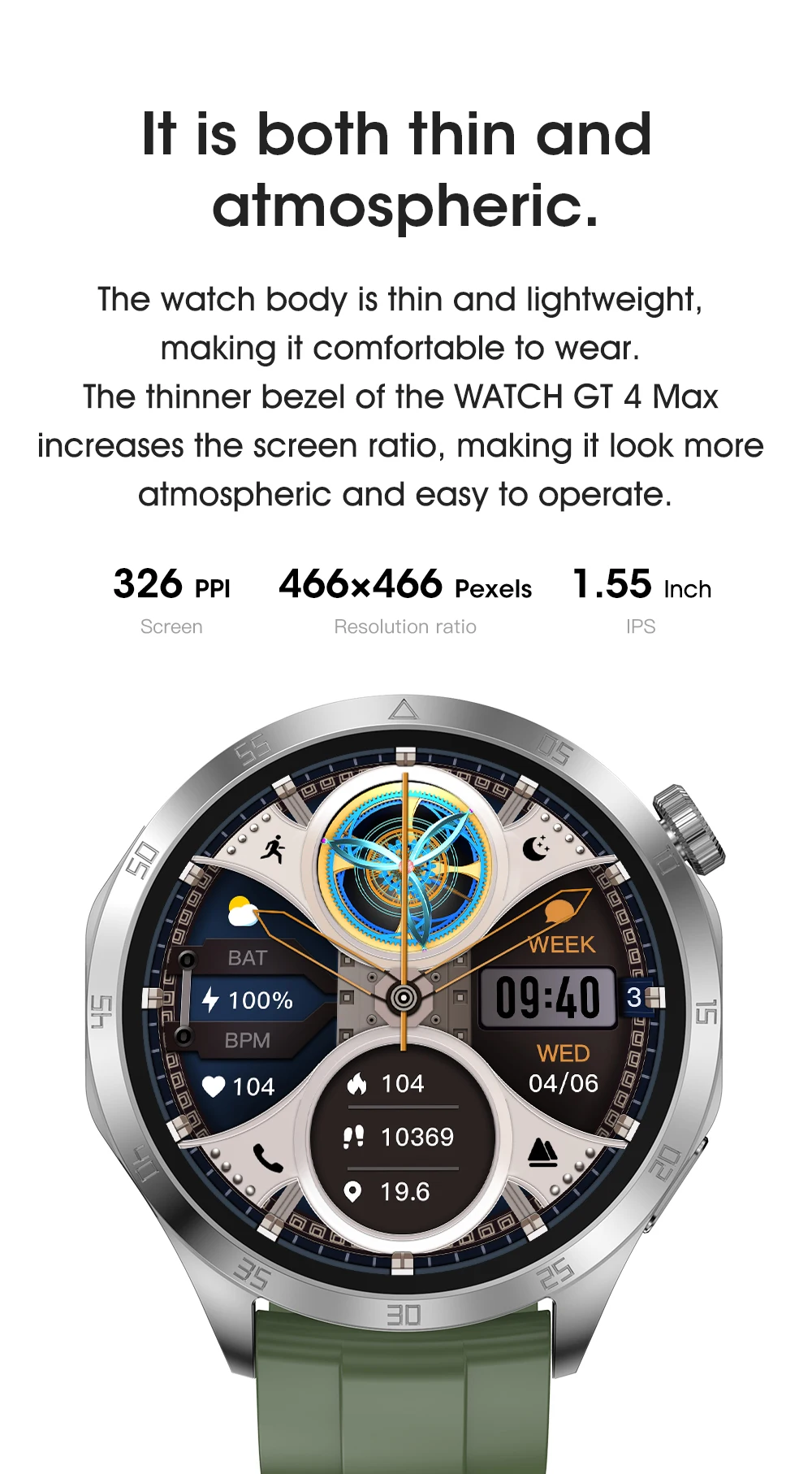 Wholesale Gt4 Max Metal Luxury Watch New Round Smartwatch 1.45" Touch ...