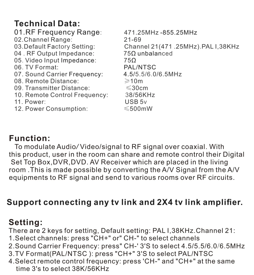 Highfly Professional Standard Pcb Circuit Av-rf 471-855mhz Vhf Uhf Tv Link Modulator - Buy Tv ...