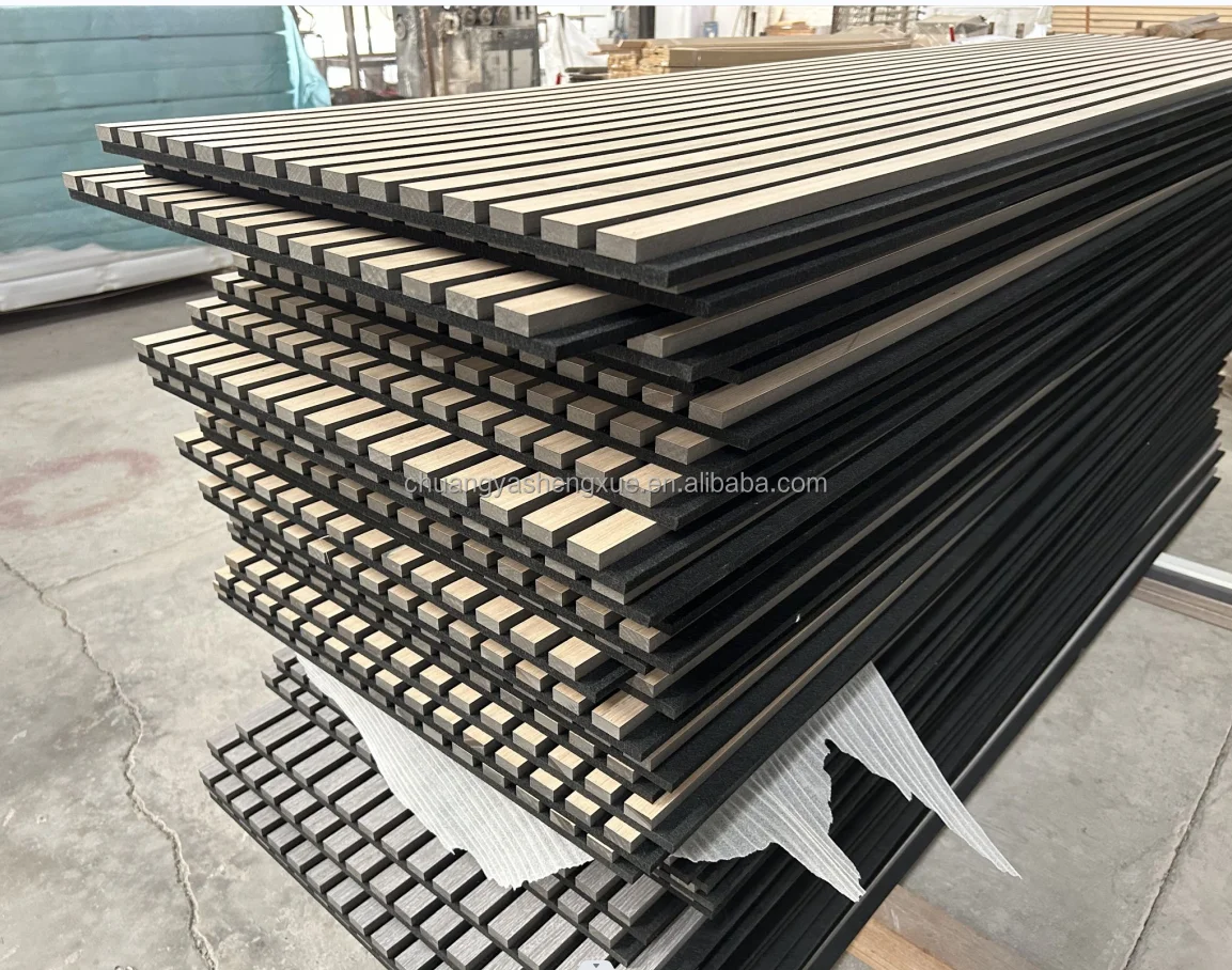Fire Resistant Oak Woodupp Acoustic Insulation Acoustic Wooden Slat ...