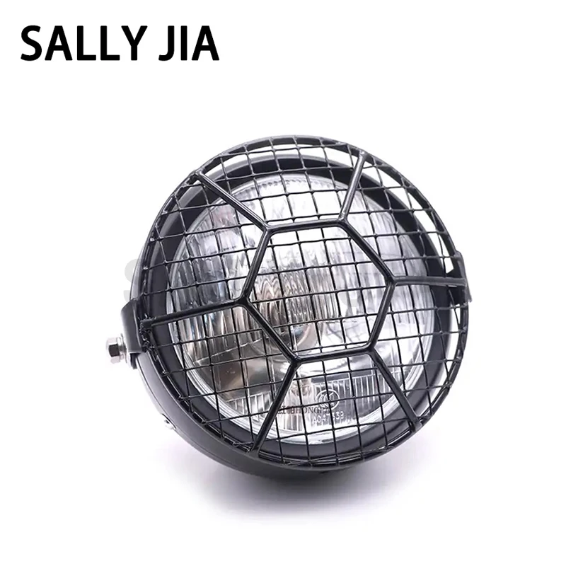 Cg/gn125 Retro Modified Circular Motorcycle Front Headlight Metal ...