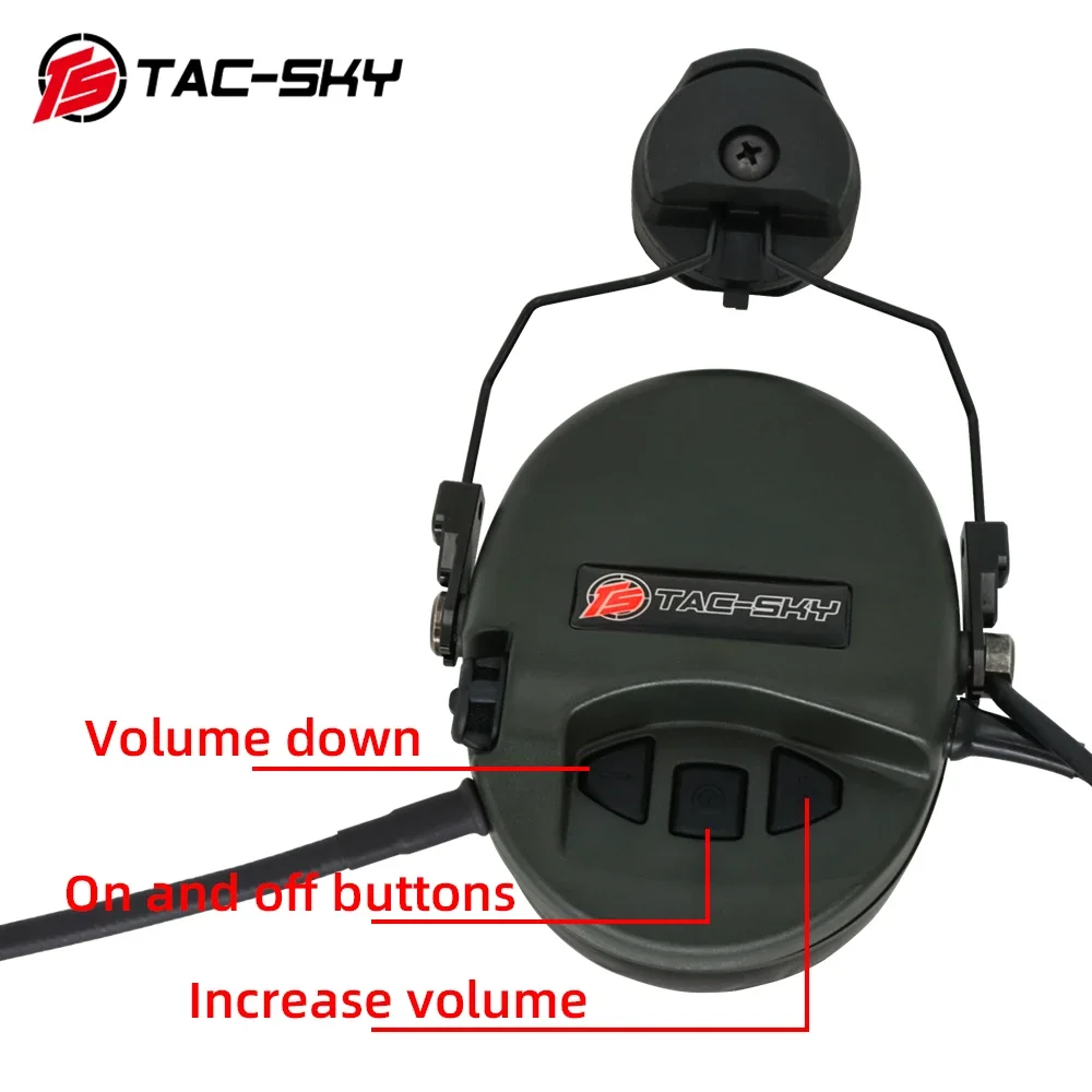 Ts Tac-sky Tactical Headset Tci Liberator Ii Noise Reduction Pickup ...