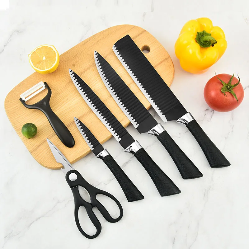 6pcs High Carbon Kitchen Luxury Knifes Set Stainless Stainless Kitchen ...