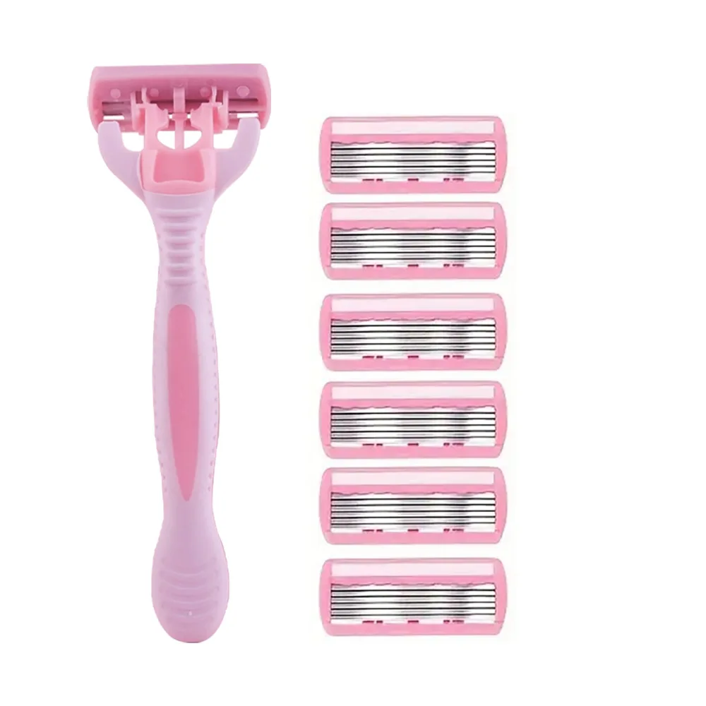 New Online Girls Shaver Pink Portable 5 Blades Fashion Bikini Womens ...