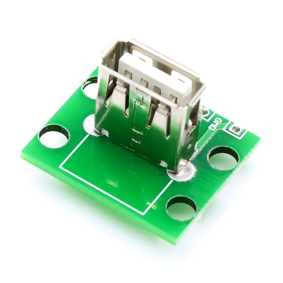 Vertical USB female with PCB board USB2.0 female has been welded data ...
