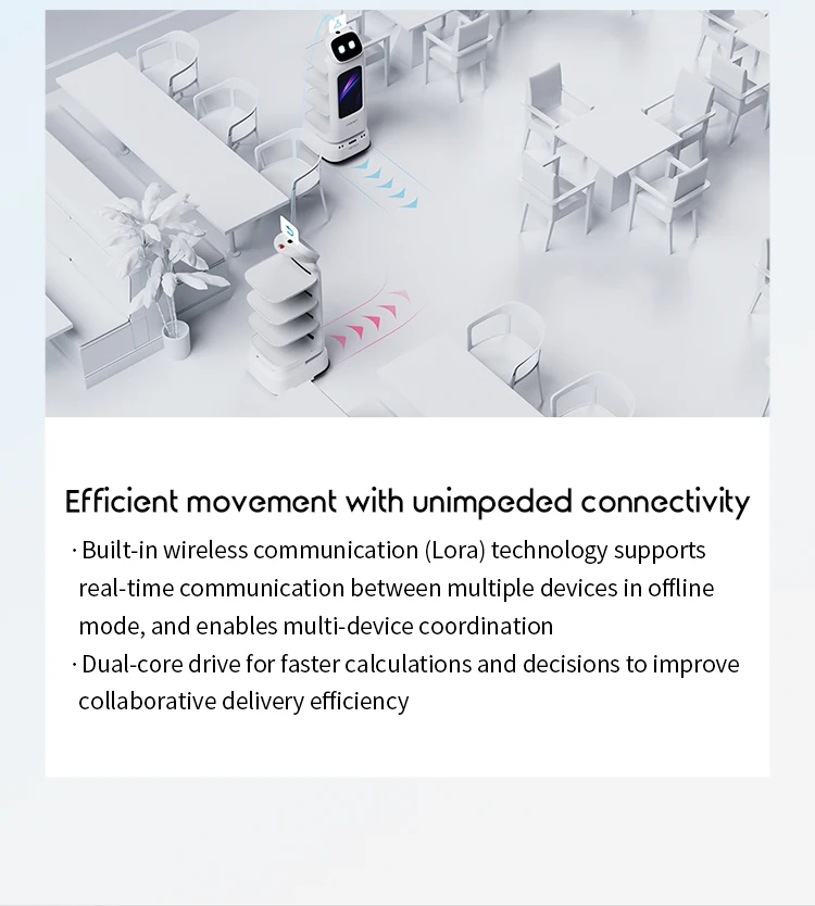 UBTECH High Quality Artificial Intelligence Products Waiter Robot Food Service Robot Delivery ...