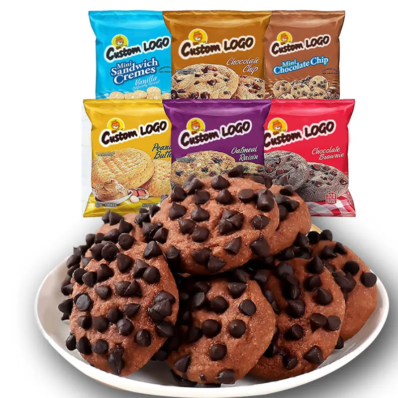 Wholesale OEM Halal Double Round Oatmeal Cookie and Biscuit Chocolate ...