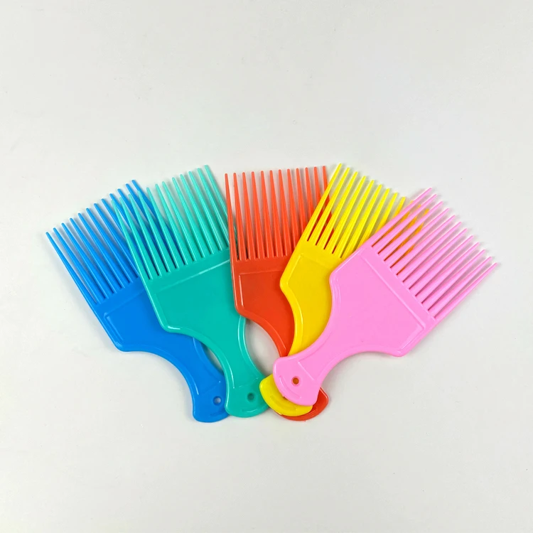 Bulk Plastic Afro Hair Pick Grooming Hair Dresser Comb Colorful ...