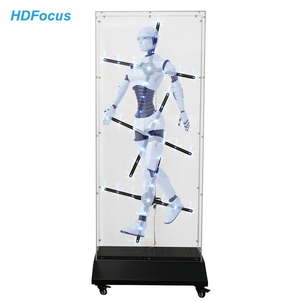 Holograma Projector 1X3 Splicing Transparent Cabinet 3D Holographic ...