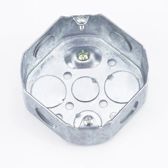 Octagon Box,4-inch,Raised Ground 1-1/2-inch Deep 1/2-inch And 3/4-inch ...