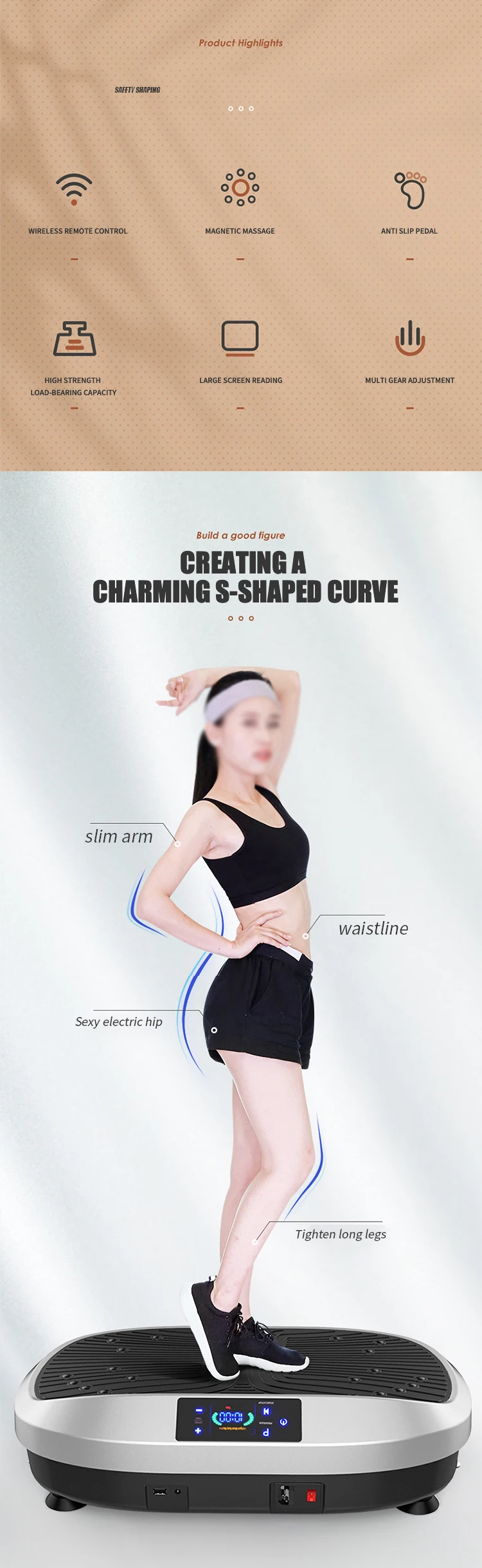 Home Use Vertical Gym Household Smart Standing Platform Foot Weight ...