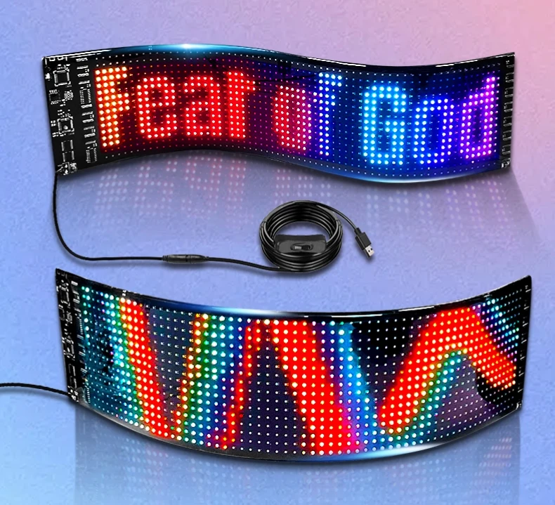 LED Car Sign Board - Flexible, Waterproof, and Programmable