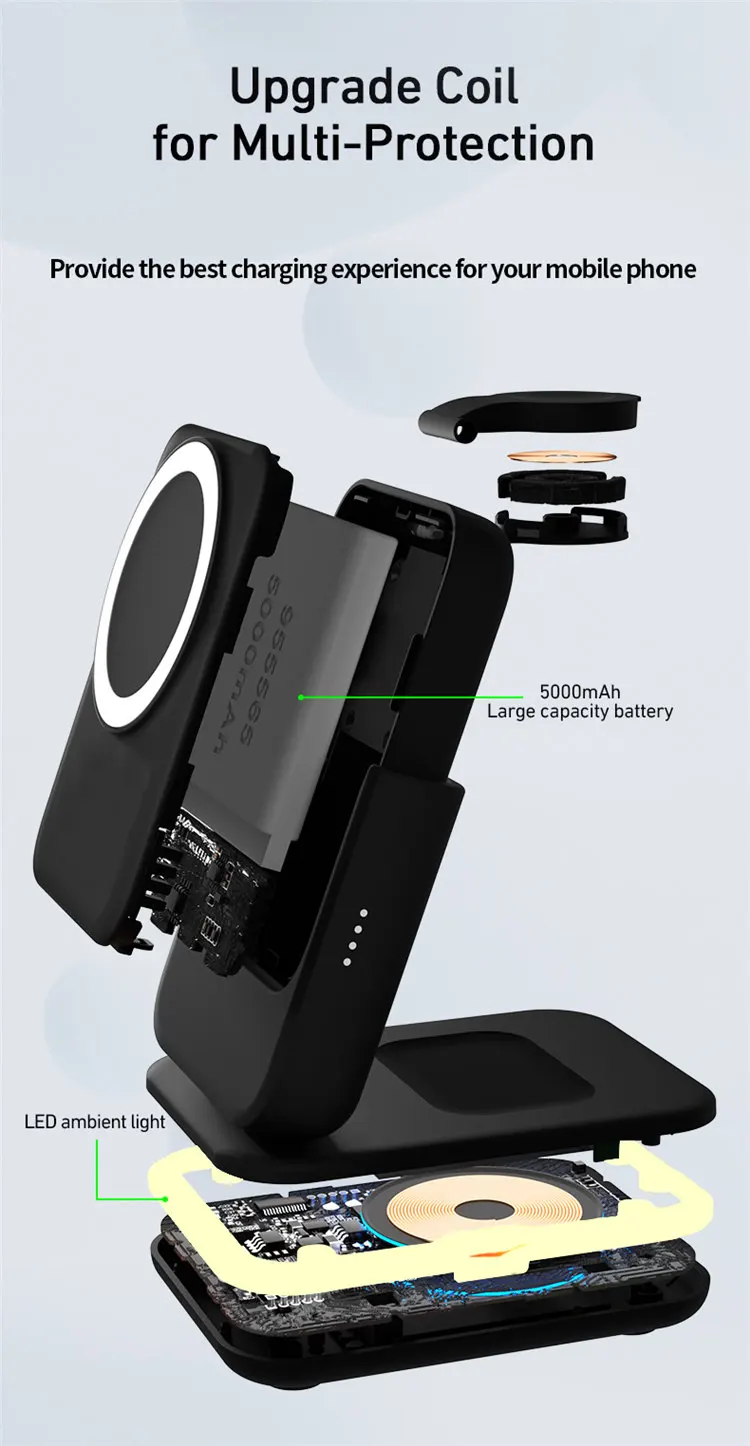 2024 Trend New Products Battery Pack Powerbank 5000mah Detachable 3 In ...