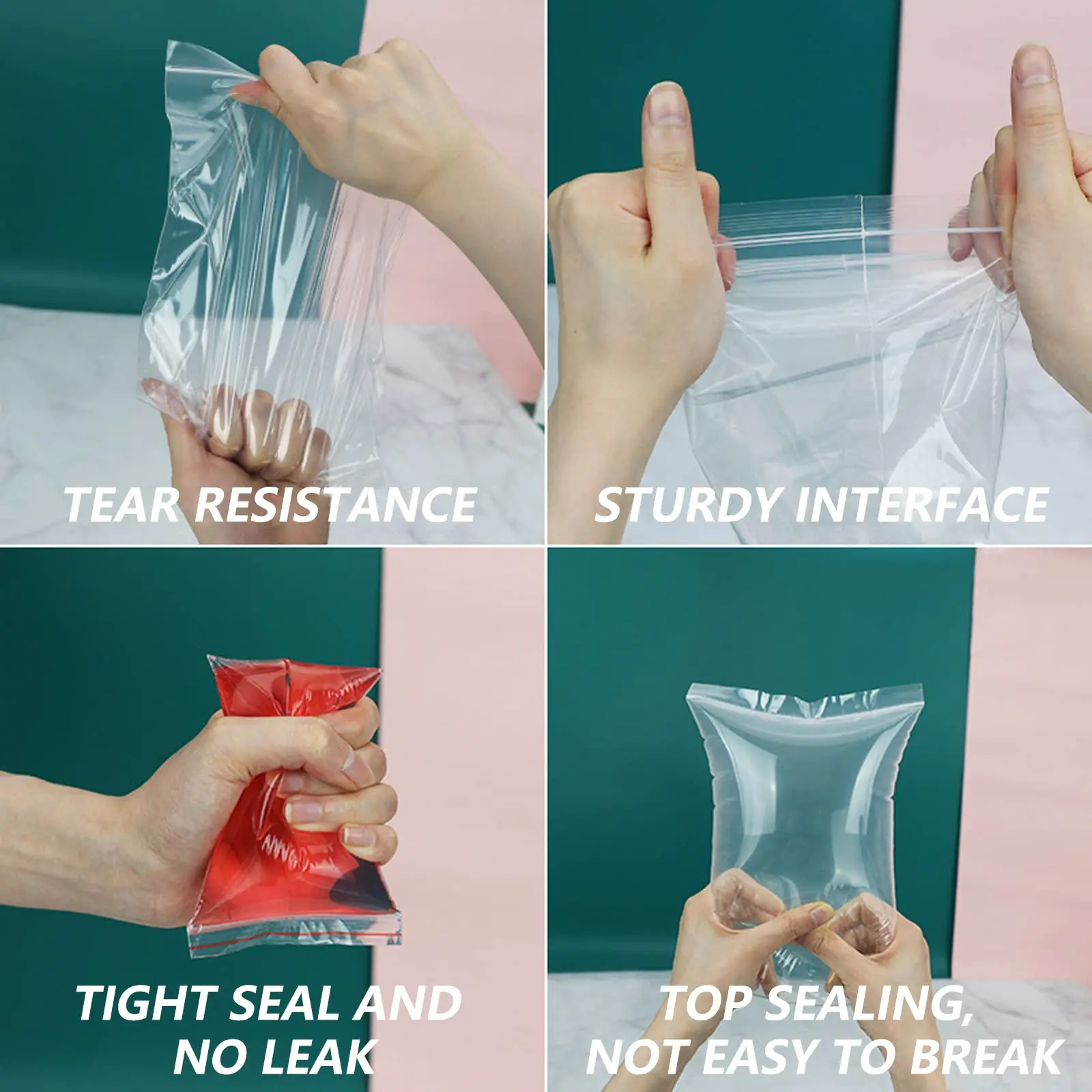 Transparent Zip Lock Bags Clear 2mil Poly Bag Reclosable Plastic Small ...