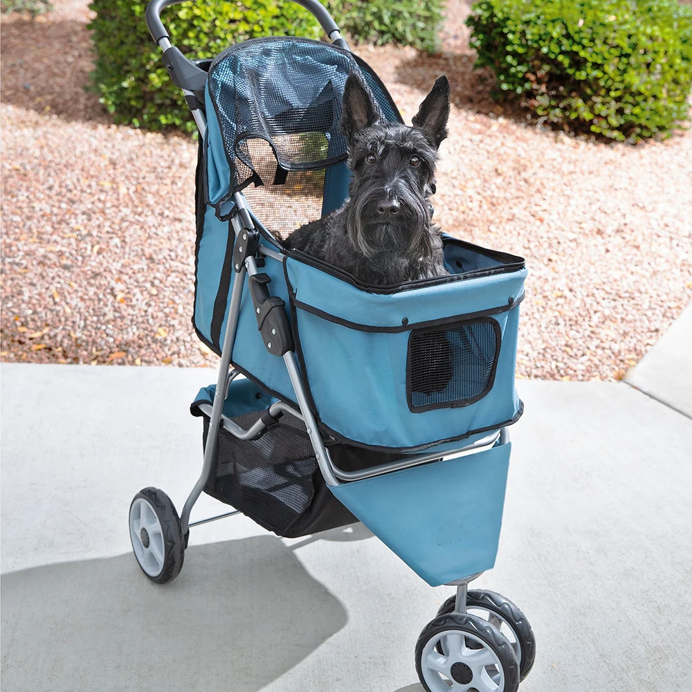 High Quality Folding Luxury Pet Stroller With 3 Wheels Outdoor Walking ...