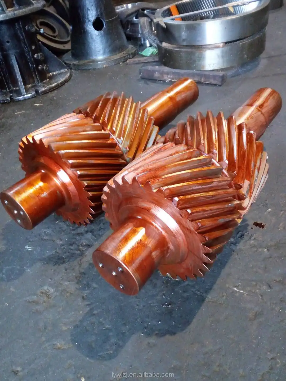 S45C Excavator Large Gearbox Drive Large Herringbone Gear Shaft Main ...