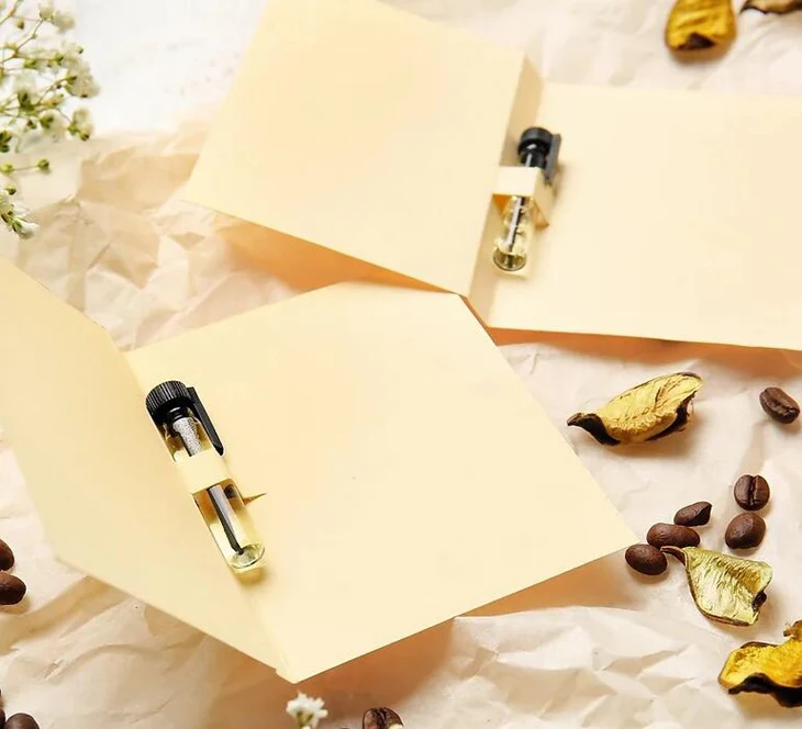 Custom Print Fragrance Sample Vial Cards Holder for 3ml Perfume Samples ...