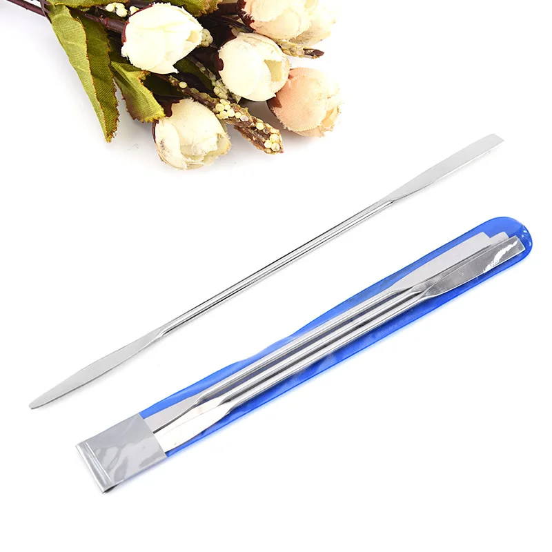 Professional Art Nail Mixed Pigment Spatula Stainless Steel Double Head ...