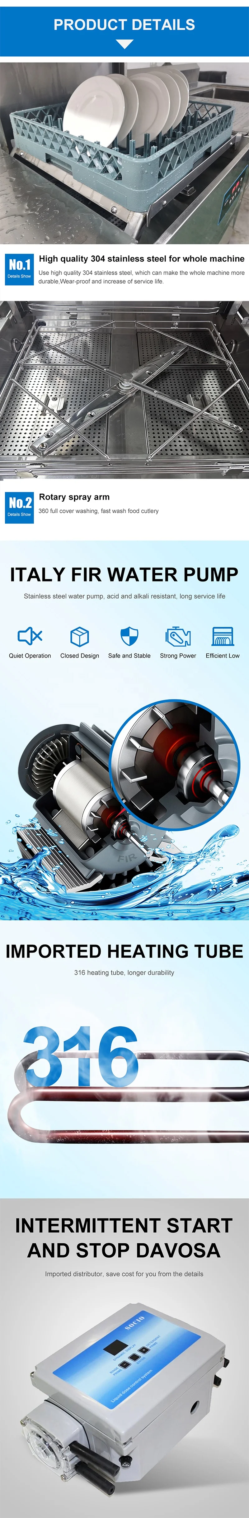 Fully Automatic Hood Type Washing Dishes Machine - Buy Industrial Dish ...