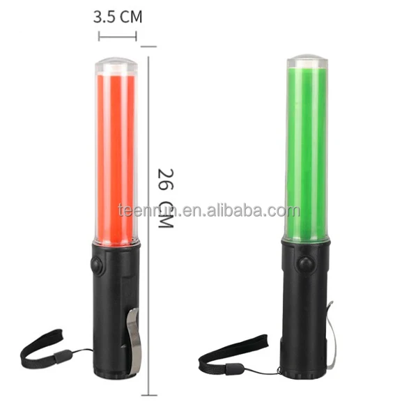 26cm Red Bule Security Baton Led Flashing Battery Operated Traffic ...