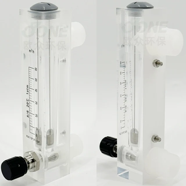 Long Service Life1-20L/min Gas Rota Flow Meter With Adjustable Valve ...