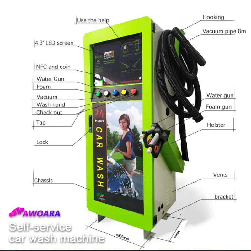V3 Self Service Car Wash Machine - 24h Station with AWOARA