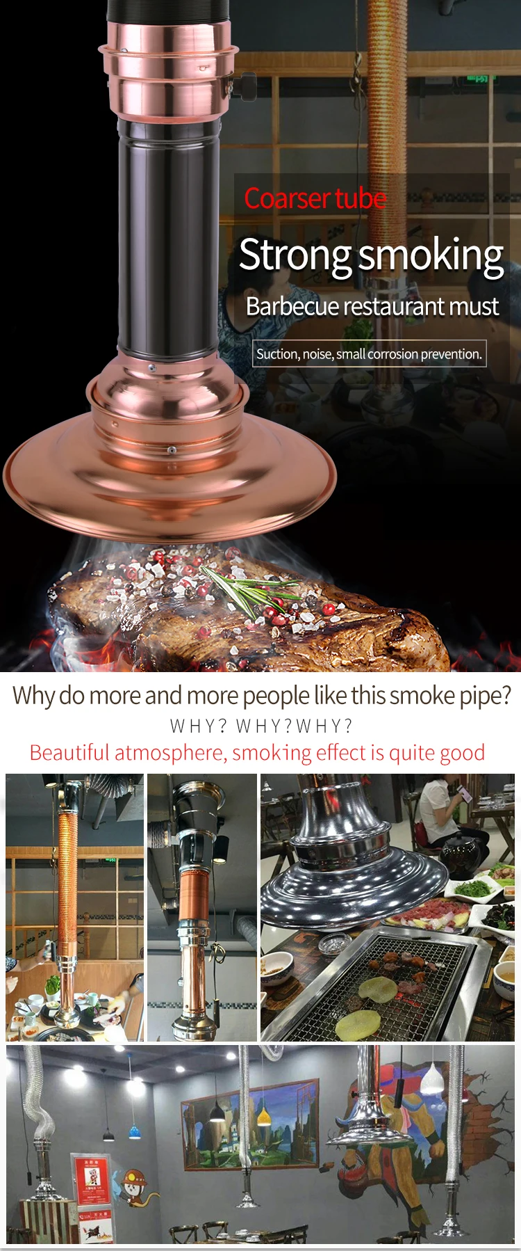 Gangyan Smoke Exhaust Pipe - Durable & Stretchable BBQ Accessory