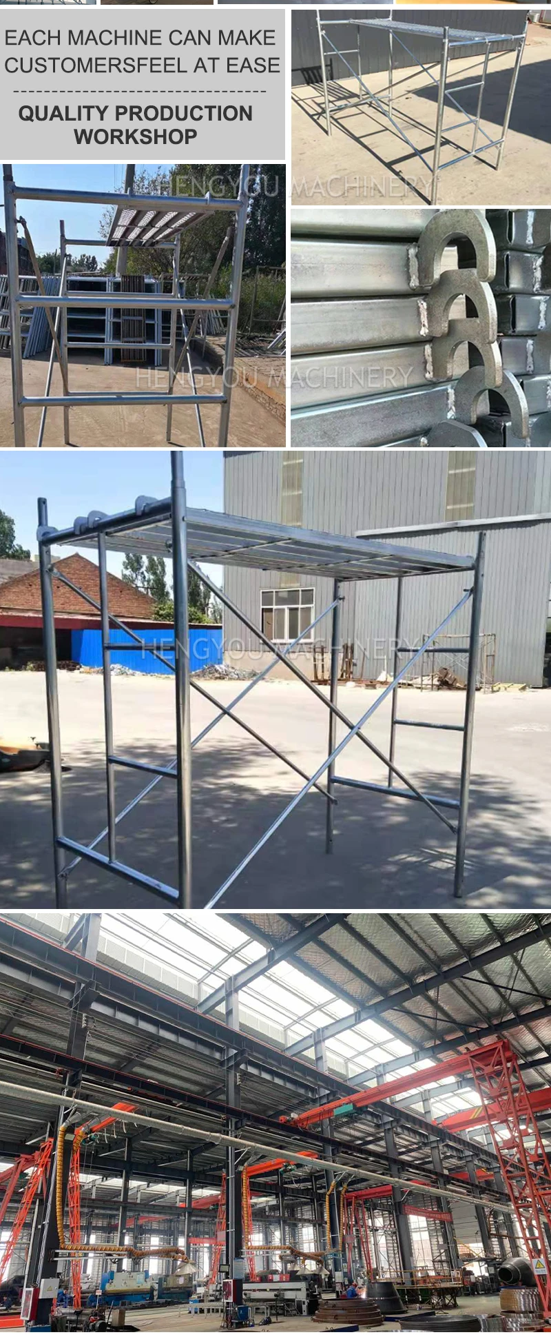Mobile Foldable H Type Steel Frame Galvanized Portable Scaffold Inside ...