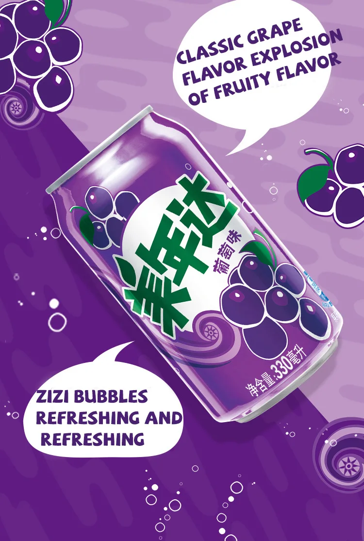 Wholesale Exotic Pepsi Mirinda Carbonated Drink 330ml Grape Flavor ...