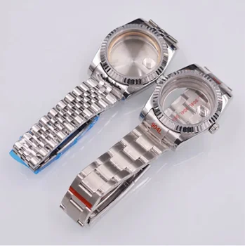 39mm Watch Case Fit Nh35 Nh36 Movement Stainless Steel Strap Sapphire ...
