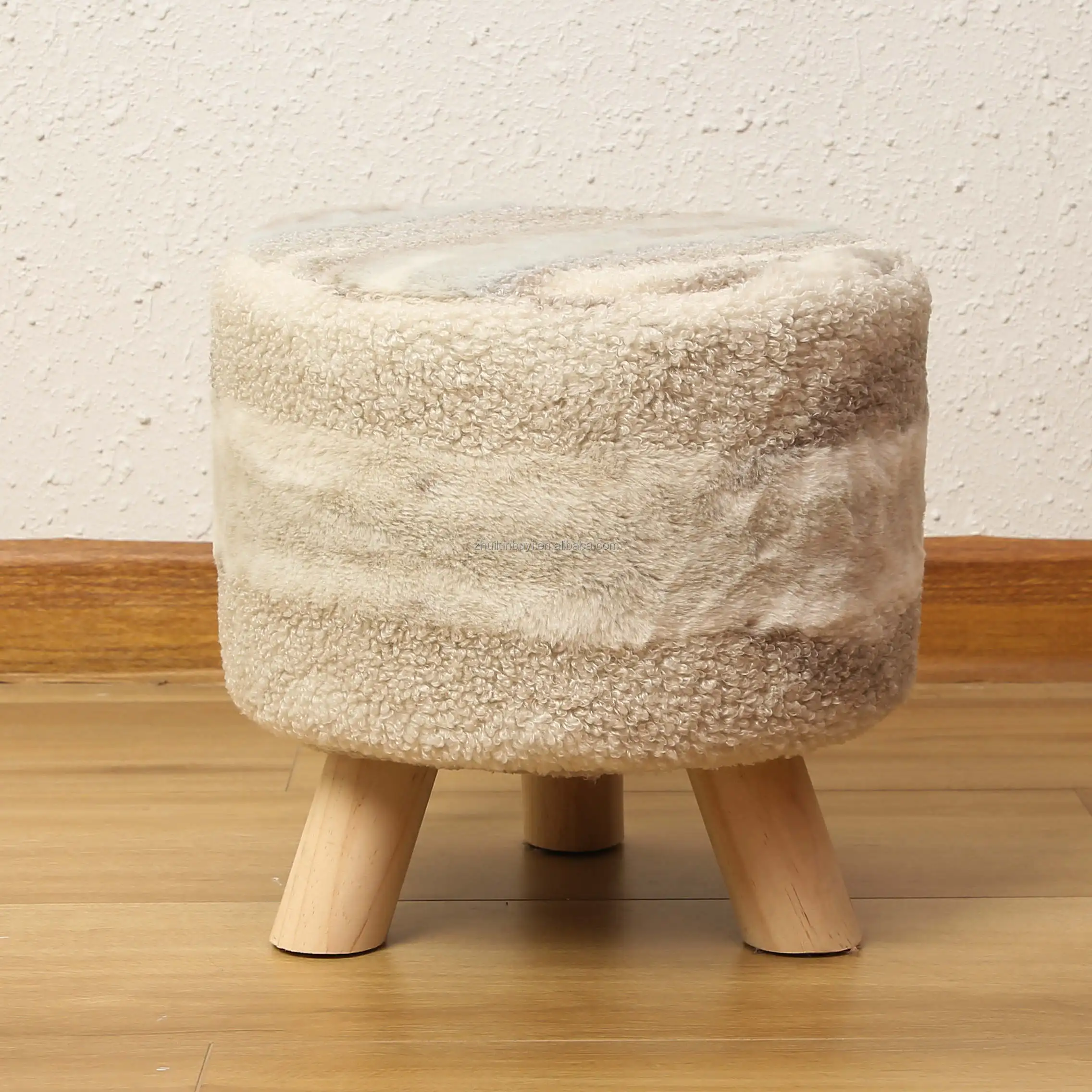 Home Decoration Low Chair Stool New Product Furry Step Stool Winter ...