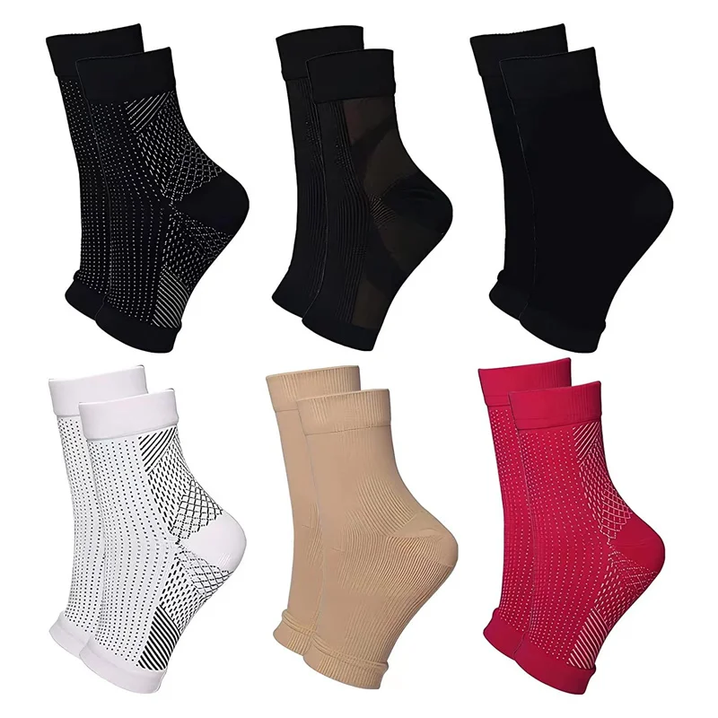 Colorful Comfort Foot Anti Fatigue Anklets Compression Sleeve Relieve ...