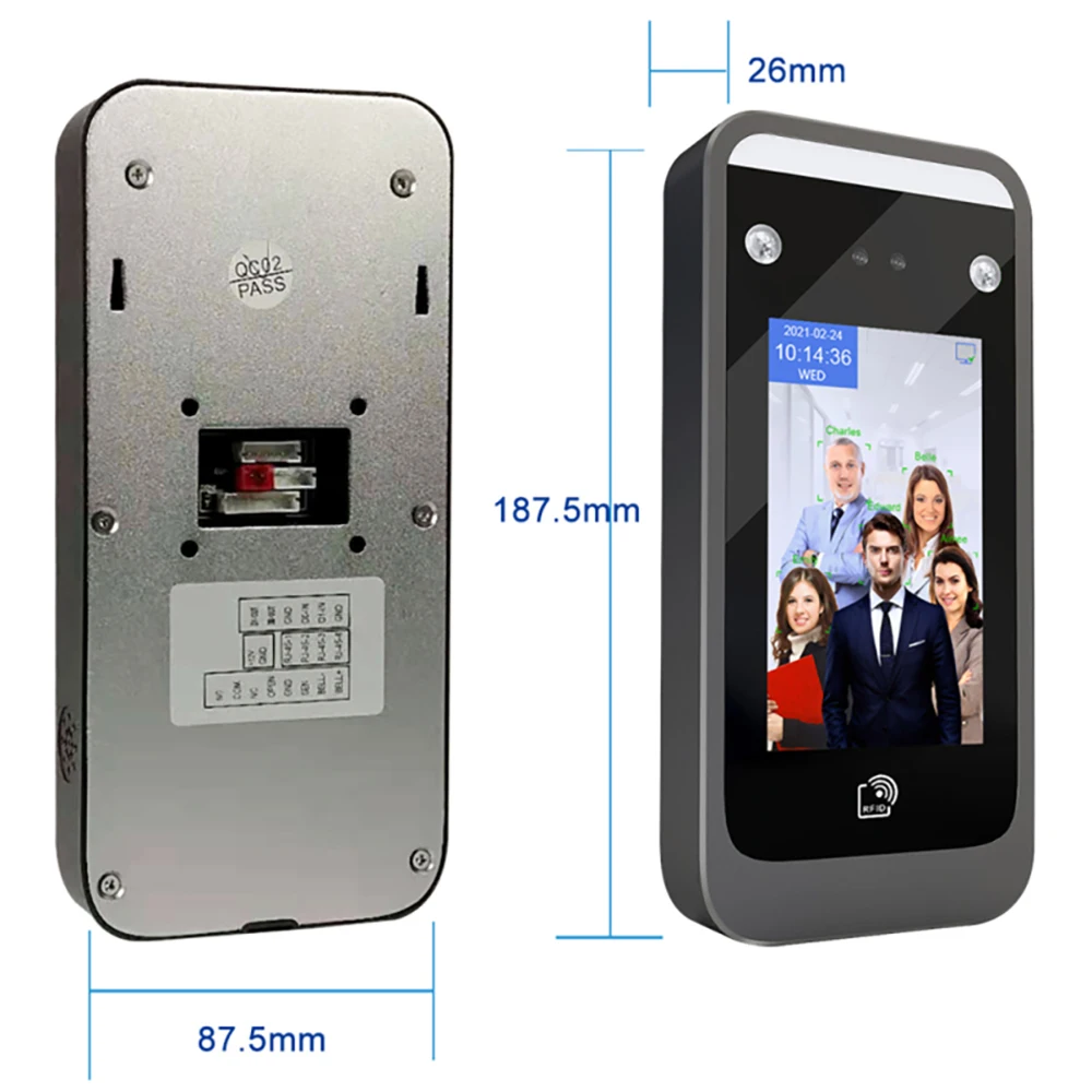 Dynamic Face Recognition Access Control Qr Code Reader And Time Attendance System - Buy Face ...